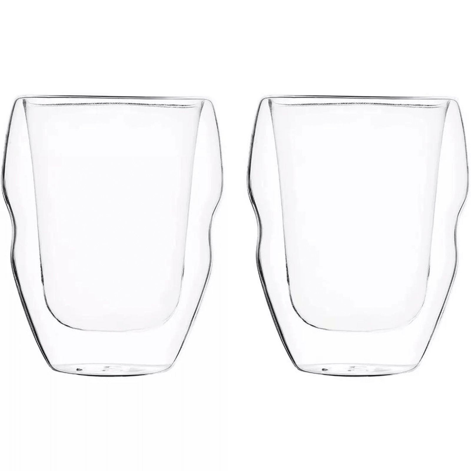 MasterPro Set of 2 Double Wall Borosilicate Rock Glass Tumblers 380ml – XS-Stock.co.uk