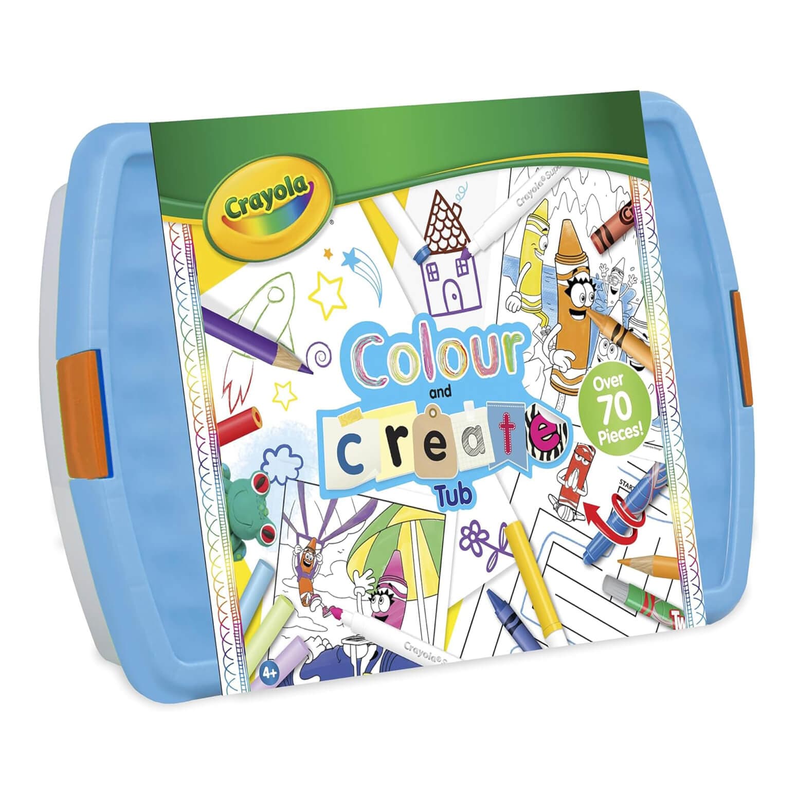 Buy Crayola Colour & Create Tub Chalk Pens Clay Crayons Book 75 Pieces ...