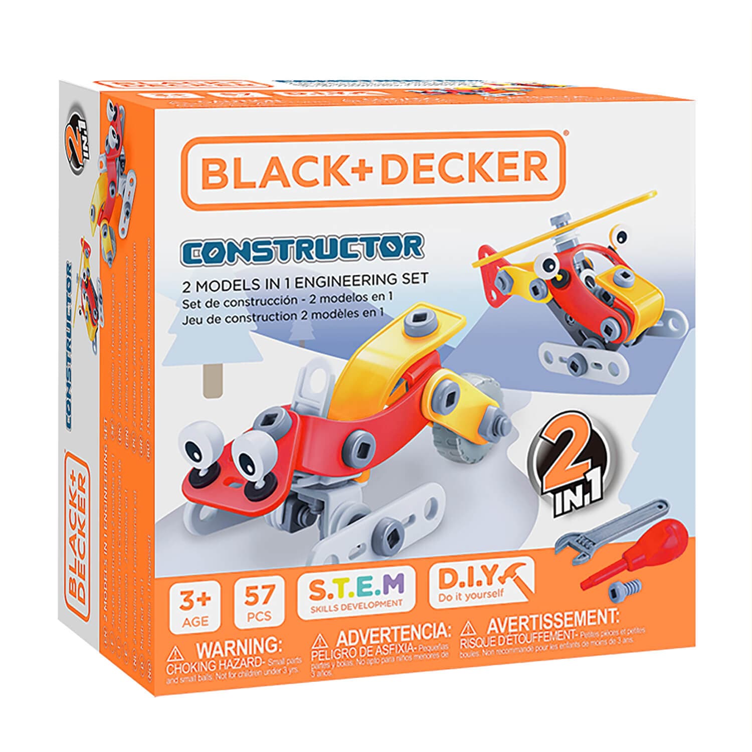 Buy Black + Decker 2 Models In 1 Engineering Set Constructor Kit – XS ...