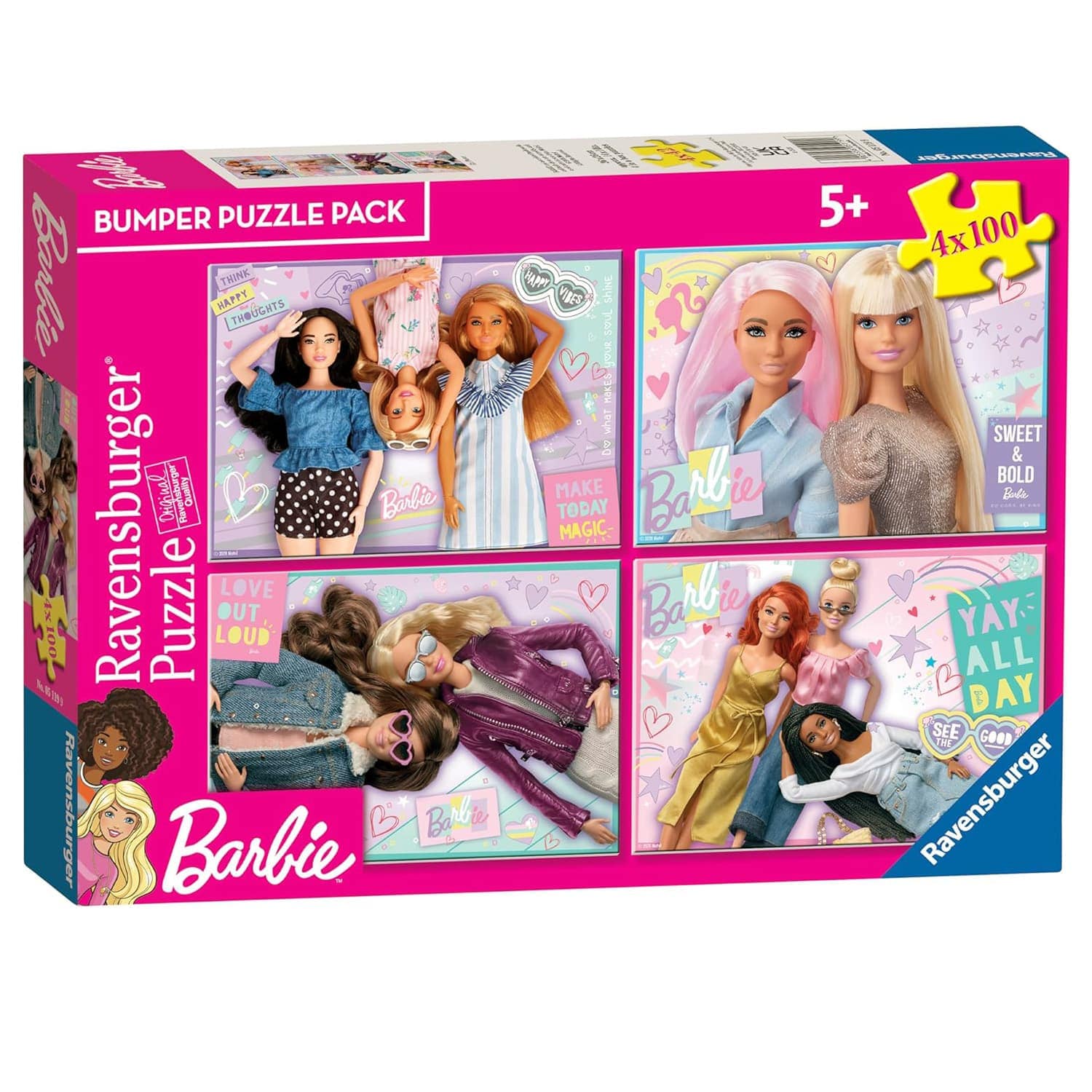 Buy Barbie Girl Power Bumper Jigsaw Puzzle Pack 4x100 Pcs | XS Stock ...