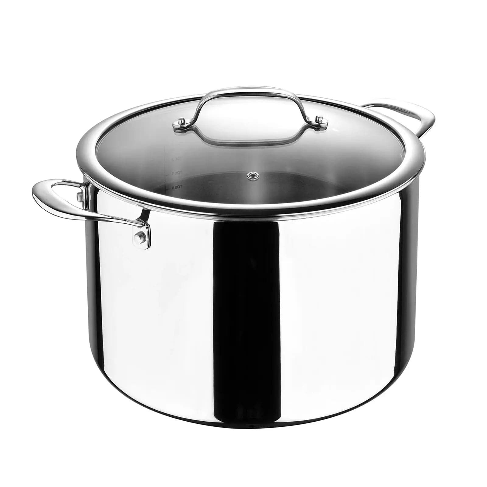 Buy Large Stock Pot With Glass Lid Stainless Steel 28cm | XS Stock – XS ...