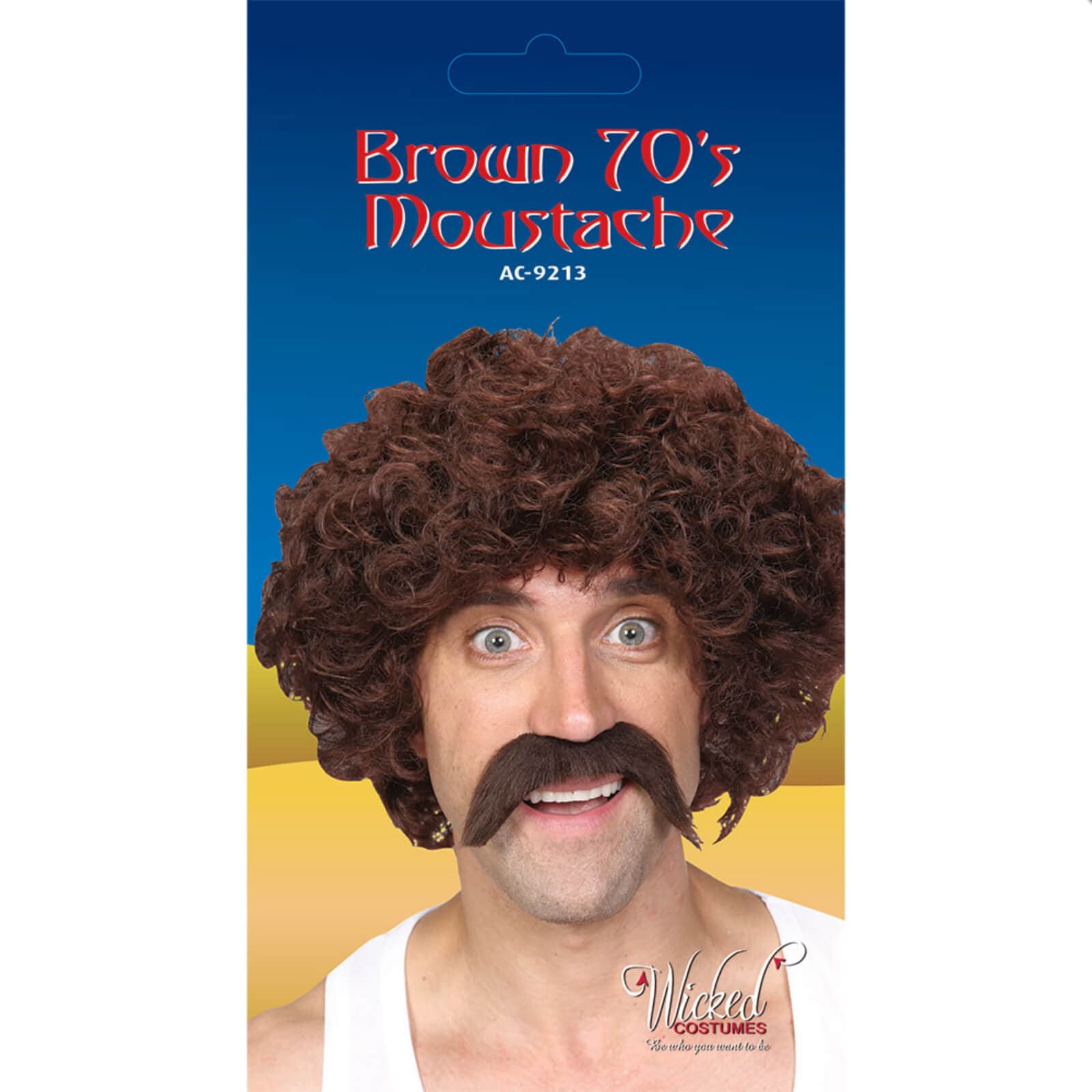70s Style Moustache Tash Adults Brown Blonde Fancy Dress | XS Stock ...
