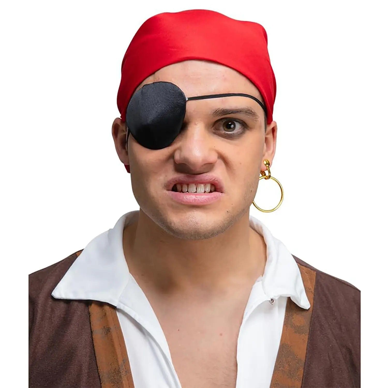 Buy Classic Pirate Set 3 Piece Bandana Eye Patch Earring | XS Stock ...