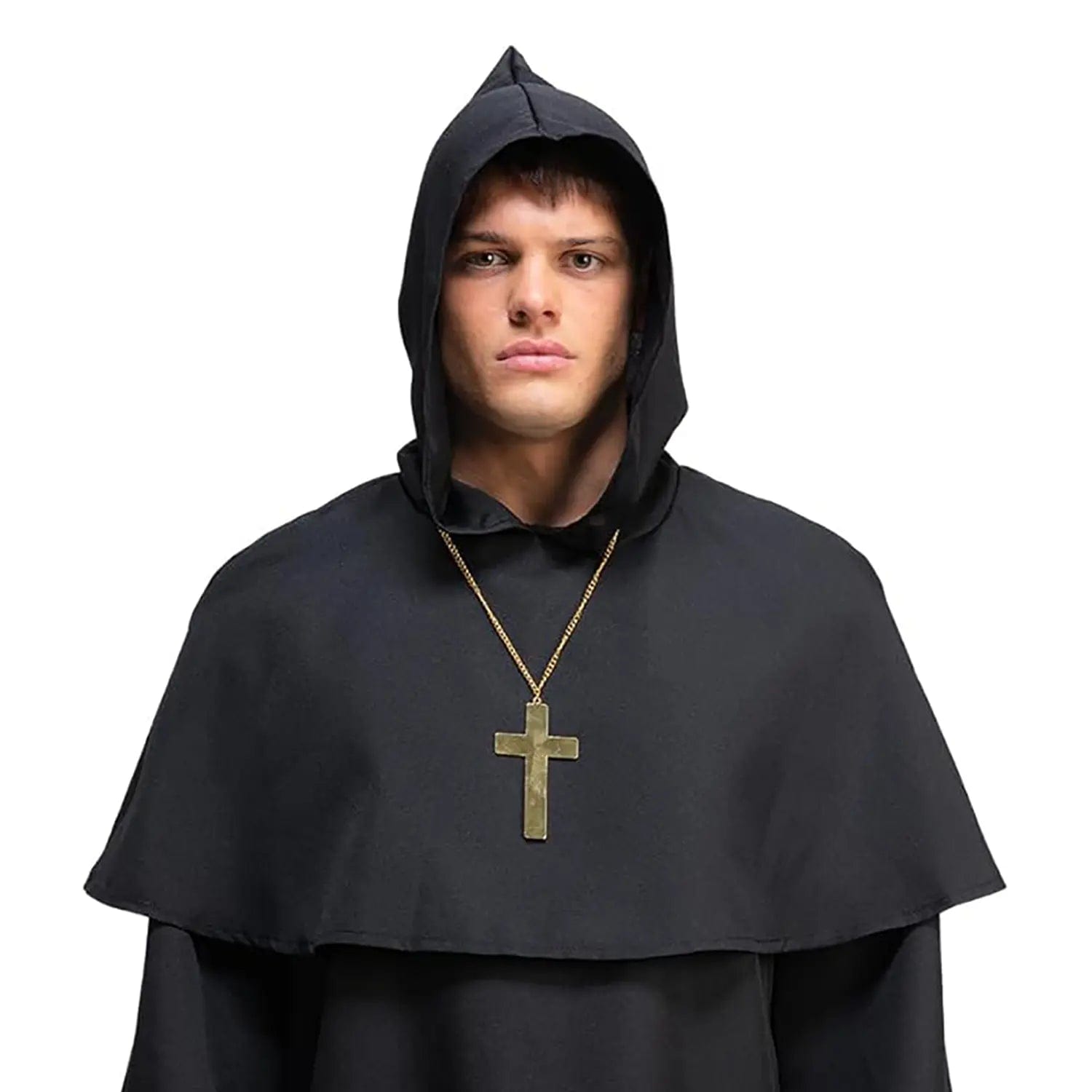 Buy Gold Metal Cross Priest Nun Crucifix Church Fancy Dress | XS Stock ...