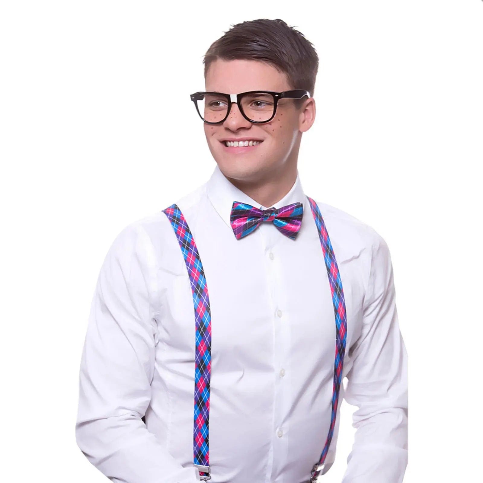 Buy Instant Geek Set School Nerd Glasses Braces Tie | XS Stock – XS ...