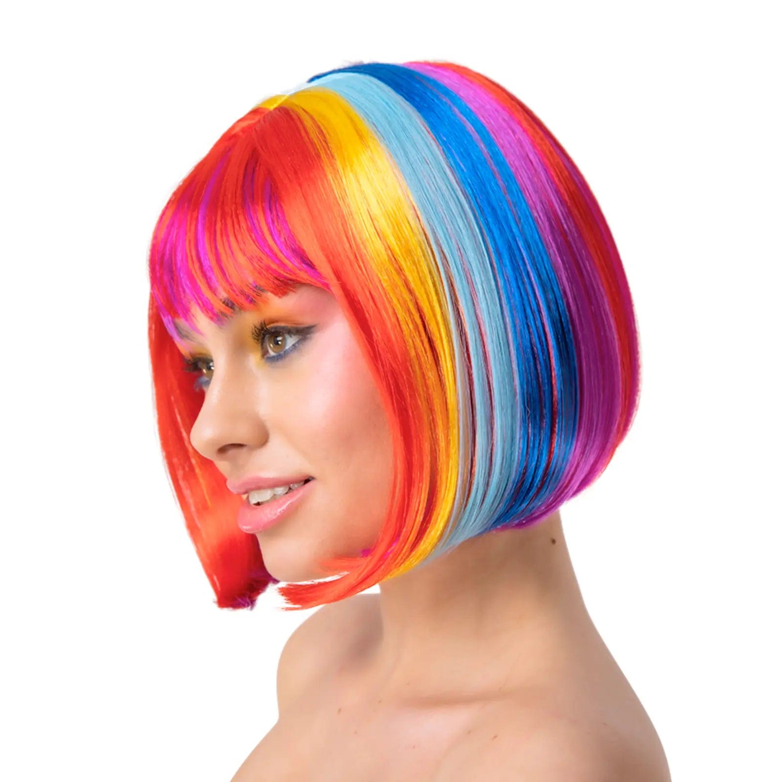 Buy Diva Wig Rainbow Short Pageboy Bob Carnival Pride | XS Stock – XS ...