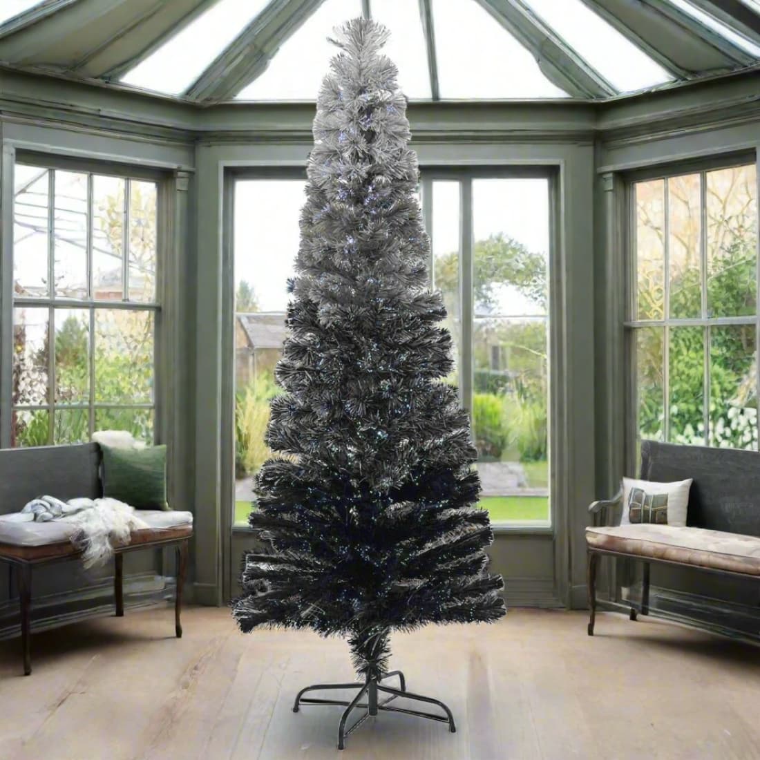 Black artificial christmas tree store