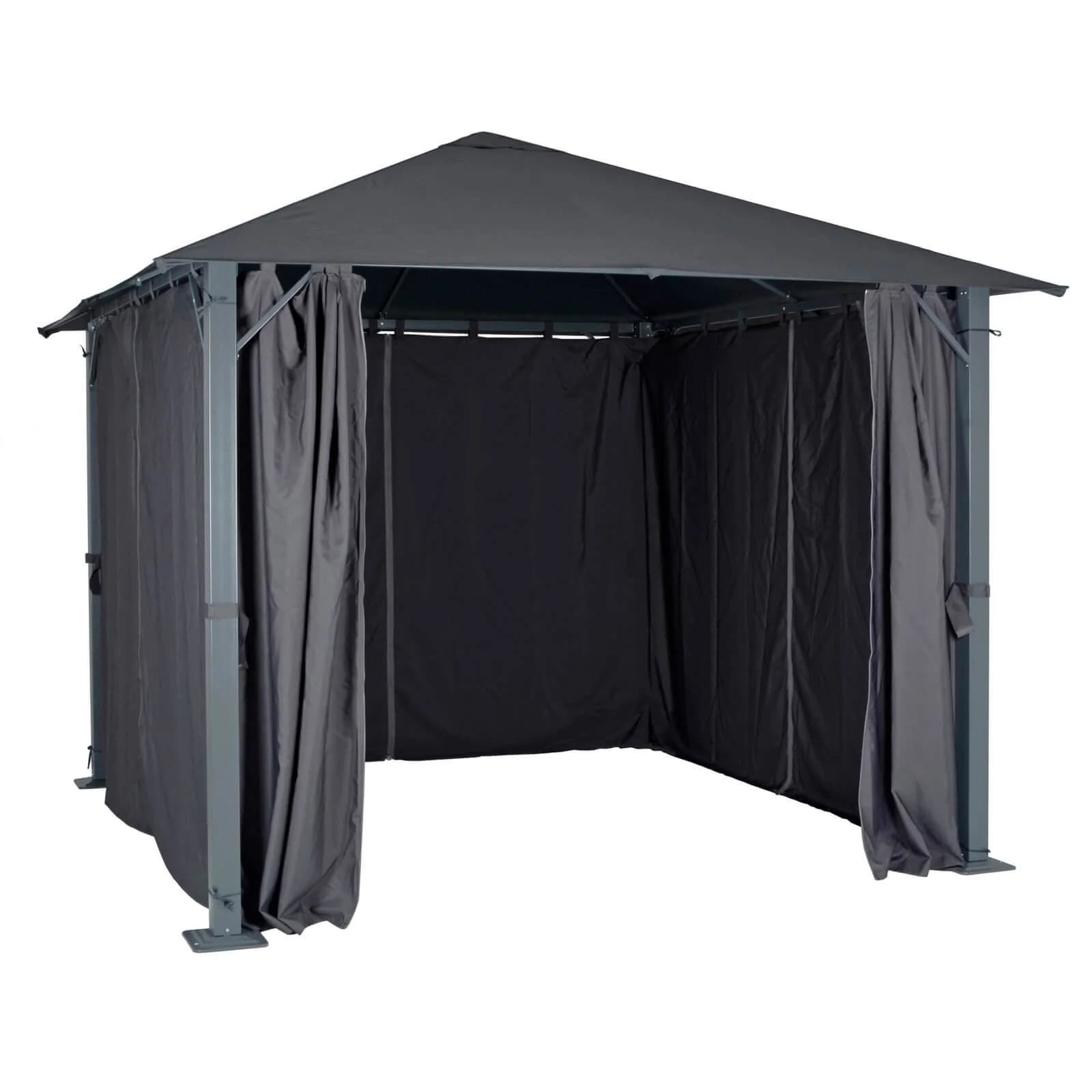 Replacement Gazebo Walls Pack for Azuma Pavillion 3x3m Grey Waterproof ...