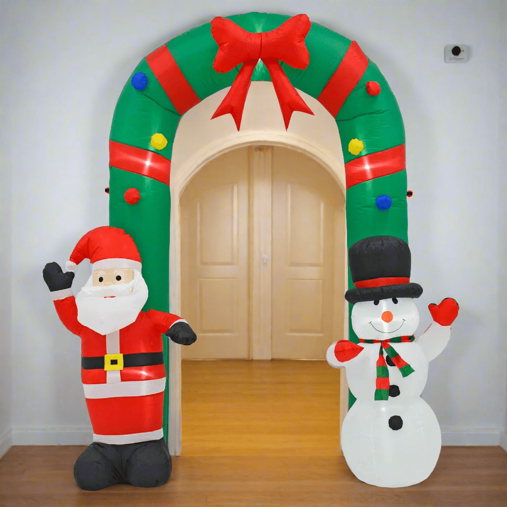 Buy 8ft Inflatable Light Up Santa Snowman Arch | XS Stock – XS-Stock.co.uk