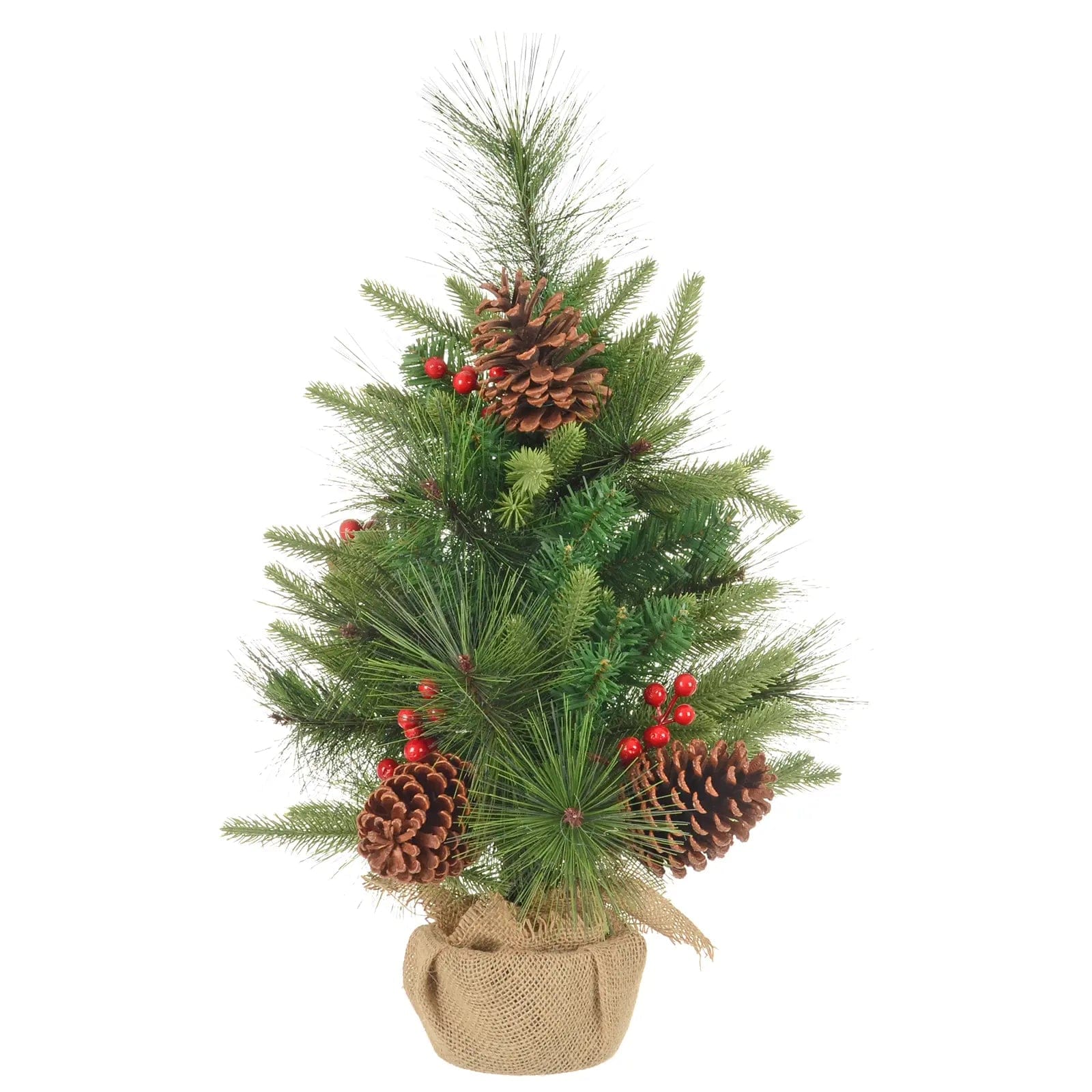 Buy 2ft Christmas Tree Red Berries Pine Cones Green | XS Stock – XS ...