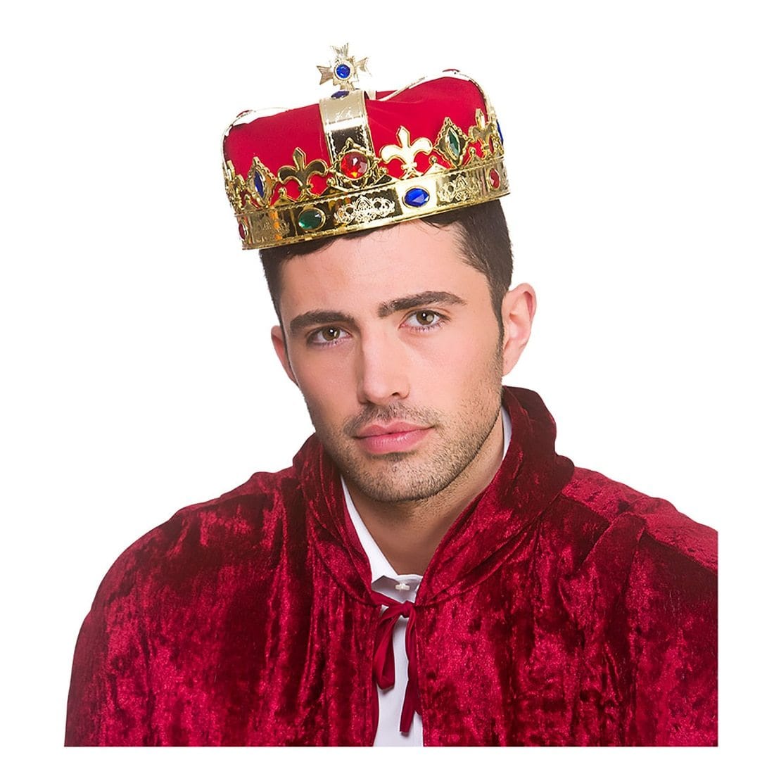 Royal Crown Deluxe Gold Fancy Dress Hat King Queen Adults – XS-Stock.co.uk