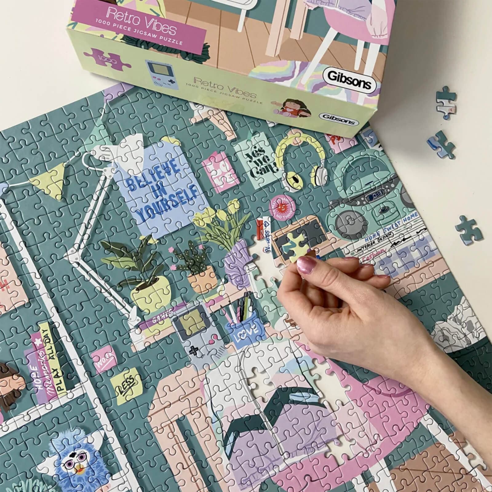 Buy Retro Vibes 90s White Logo Jigsaw 1000 Pieces | XS Stock – XS-Stock ...