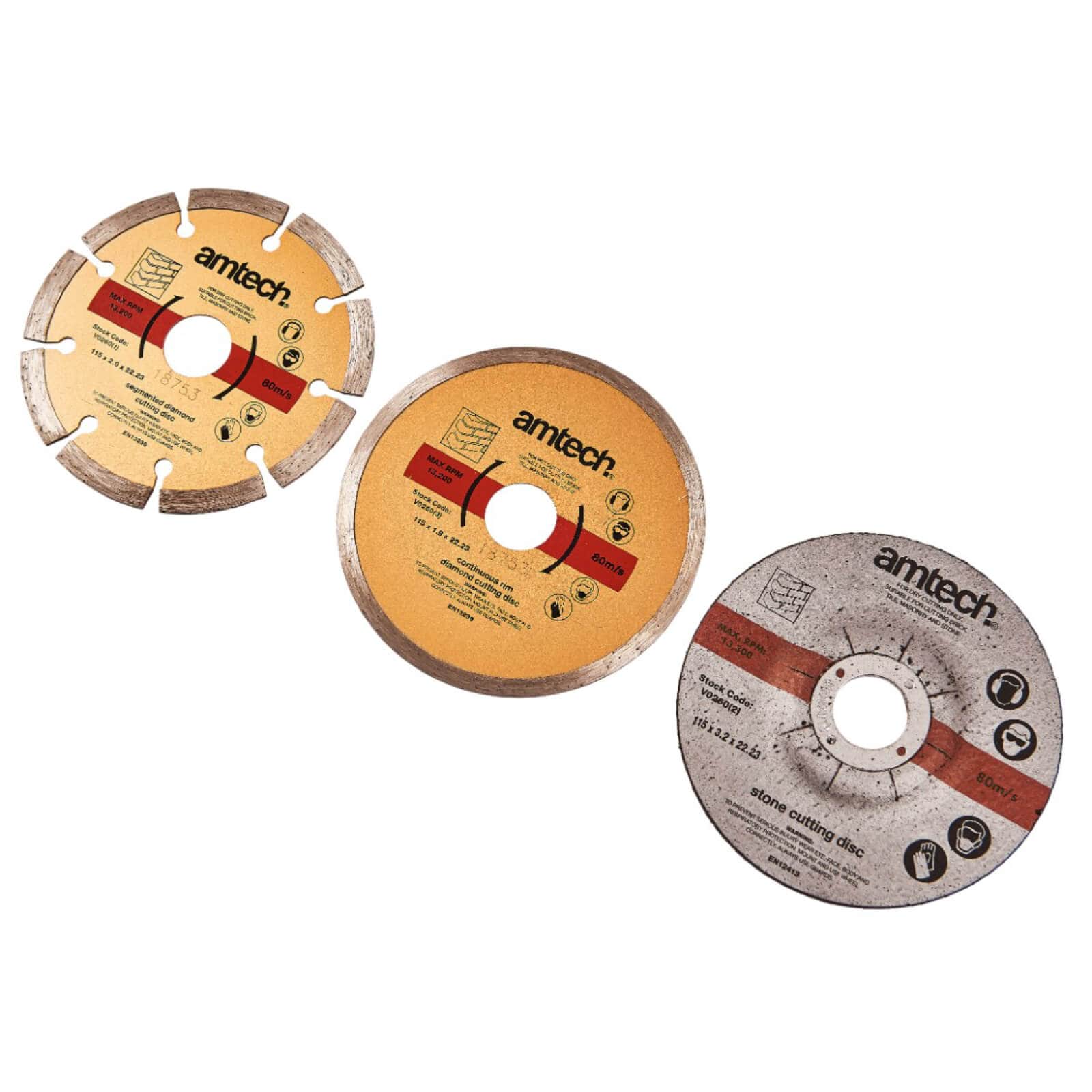 Buy Amtech 3 Piece Stone Cutting Blade Set | XS-Stock – XS-Stock.co.uk