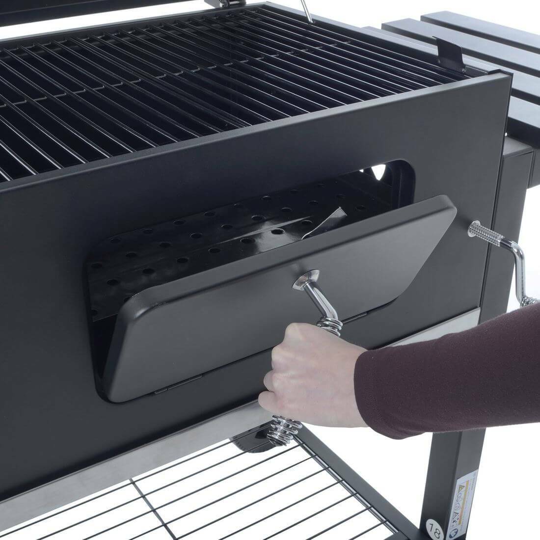 Azuma Rhino Charcoal BBQ Barbecue Black Steel Grill With Wheels – XS ...