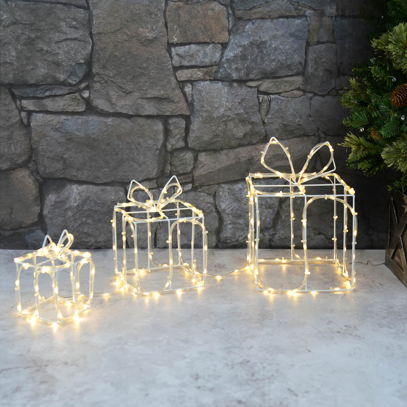 Buy Set of 3 Light Up Gift Boxes Outdoor Decoration | XS Stock – XS ...
