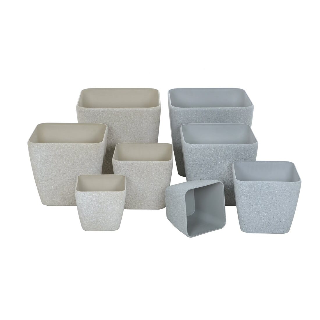 Buy Plastic Sandstone Plant Pot Square Online | XS Stock – XS-Stock.co.uk